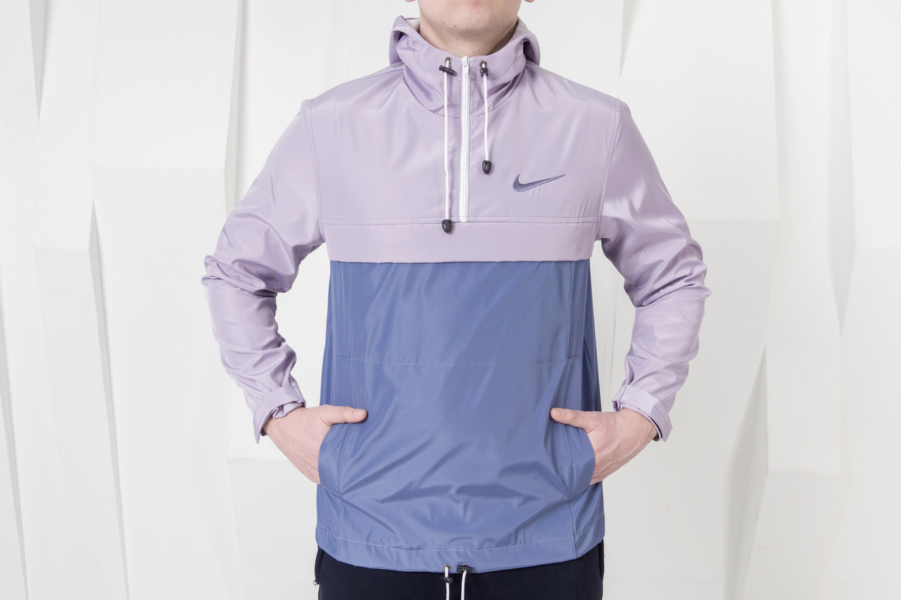 Купить Мужская куртка анорак Nike с капюшоном бежевого цвета, мужские ...