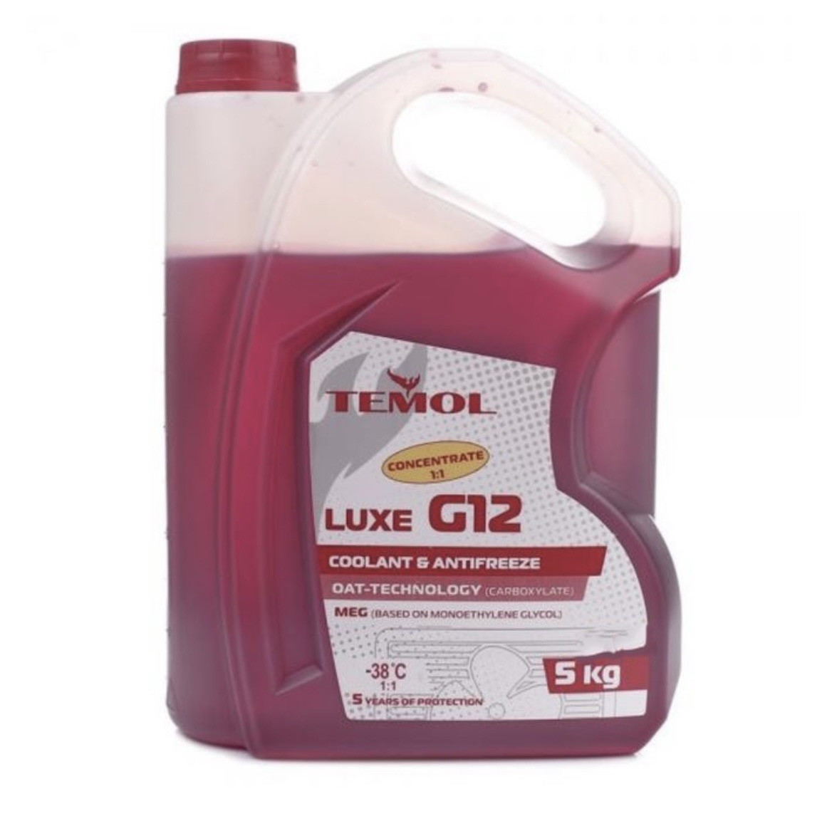 Антифриз концентрат Temol G12 Luxe червоний 5 кг antifreeze red concentrade, ціна 499 грн — Prom ...