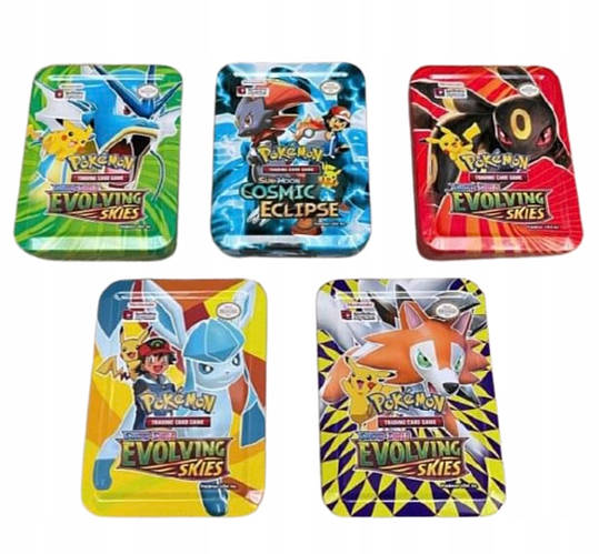Колекційна карта KARTY POKEMON PUSZKA BOX METALOWA 41 KART Foteleamo ...
