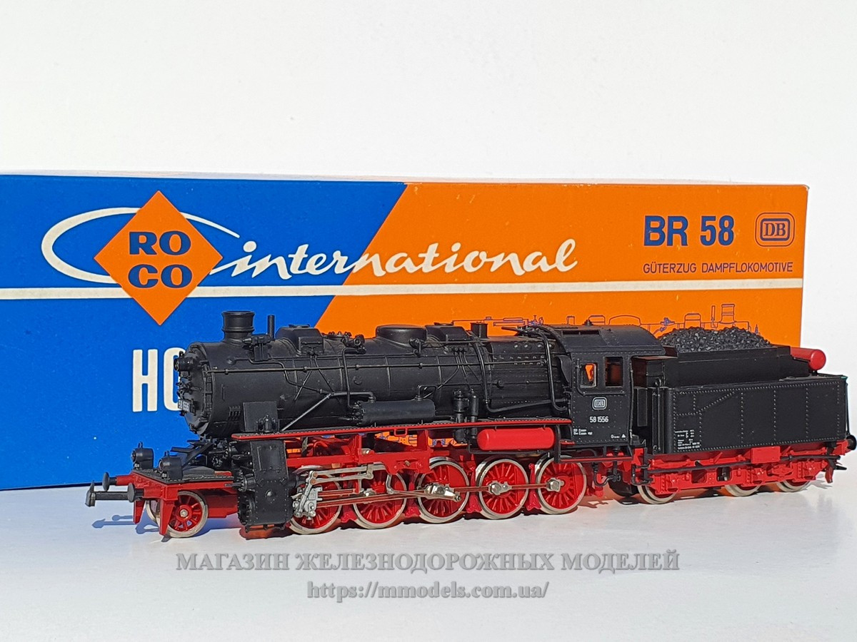 Модель вантажного паровоза серії BR58, DB, б/в, масштабу H0 1:87 Roco ...