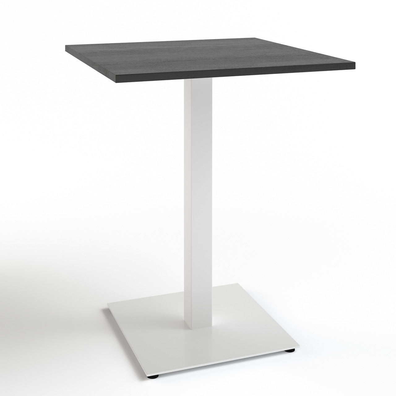 Стол Квадратный Tetra Light 60x60 Белый Металл / Чёрный ДСП (текстура ...