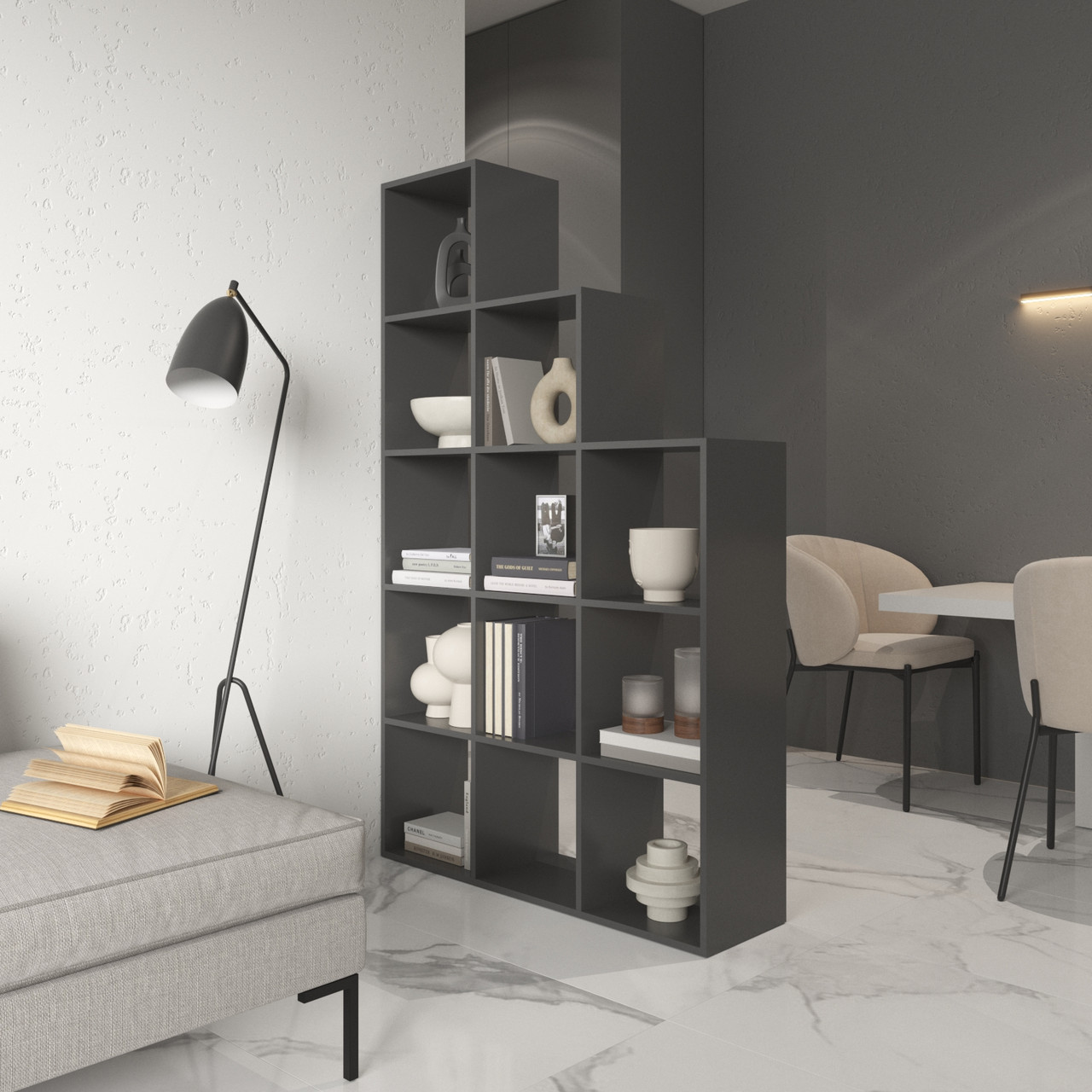 Полка для книг стеллаж на 12 ячеек M 6 продажа цена в Белой Церкви книжные шкафы и полки от