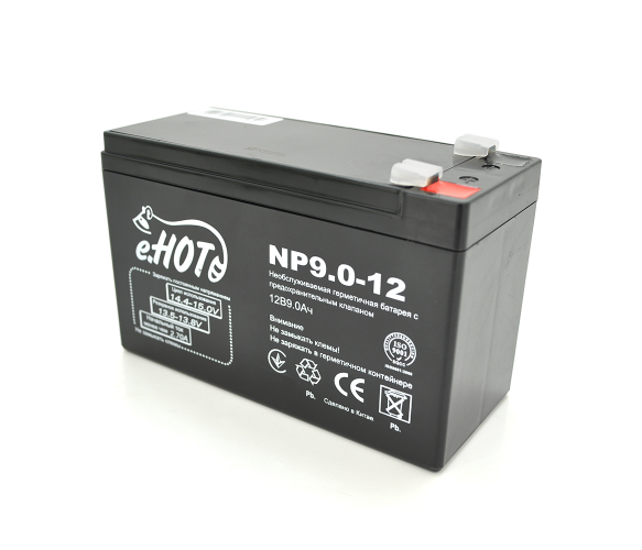 Купить Аккумулятор 12В 9Ач e.HOT AGM NP9.0-12 для ИБП, UPS, ББП, цена ...