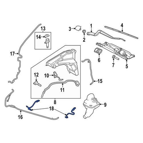 Купить Форсунка омывателя лобового стекла Land Rover Range Rover '13 ...