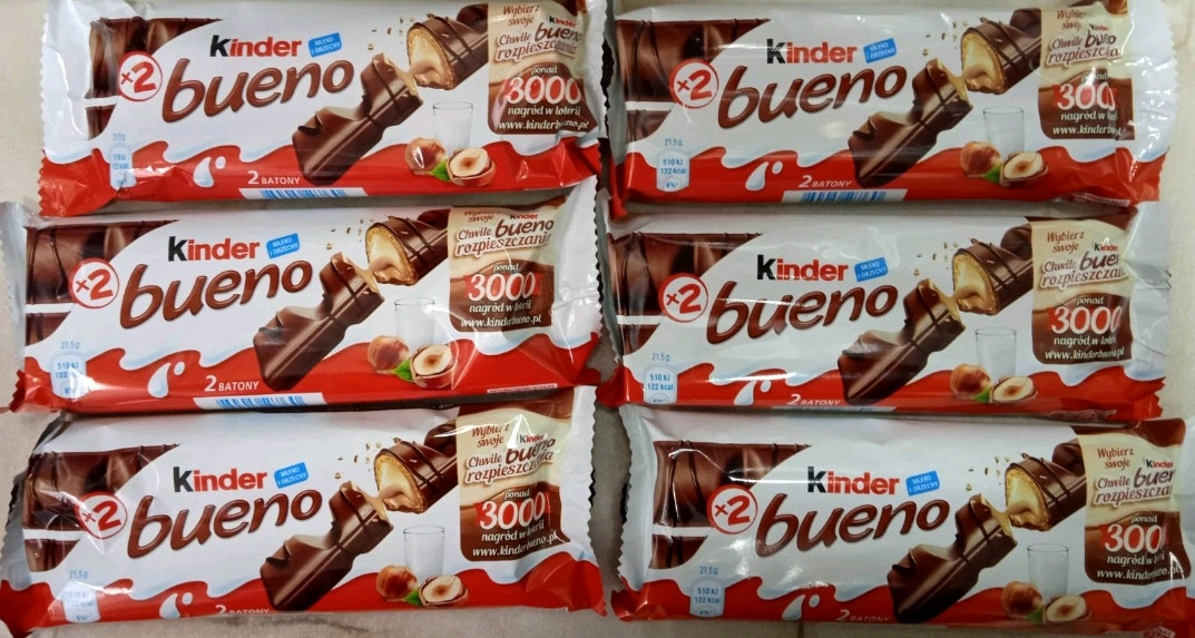 Батончик Kinder Bueno с Молочно-ореховой Начинкой 43g. — Купить ...