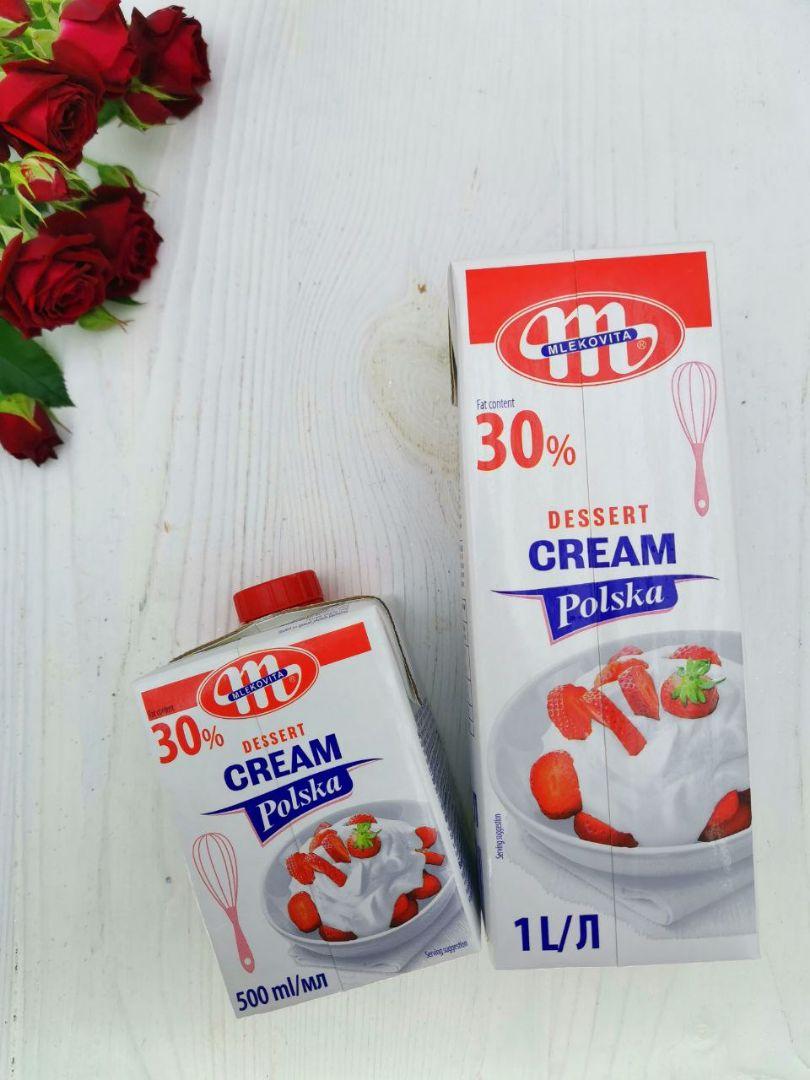 Сливки польские 30%, Кондитерские молочные сливки для кремов Mlekovita ...