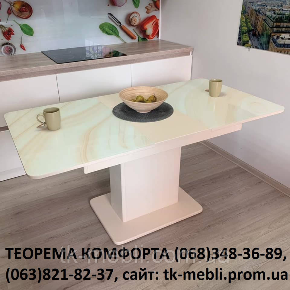 Стол для Кухни с Раскладной Столешницей Из Стекла Бостон Т (цвет и ...