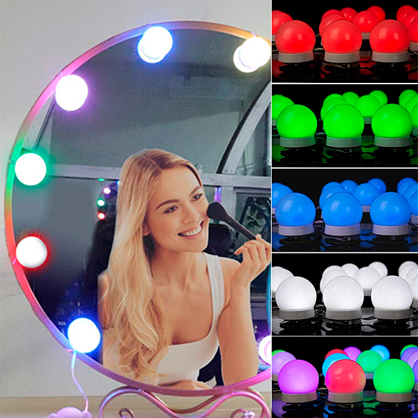 LED лампочки 10 шт для гримерного зеркала 3 режима VANITY MIRROR LIGHTS ...