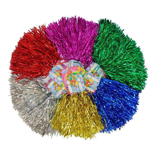 Купить Помпоны POM POMS блестящие серебро уп 2шт, цена 188.68 грн ...