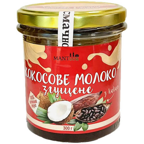Купить Сгущенное молоко MANTeca Кокосовое с какао 300 г, цена 180 ...