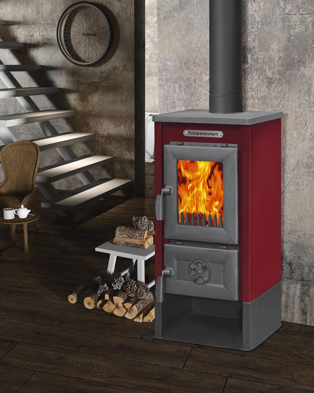 Печь-камин-буржуйка Hosseven 9008 MAXI 7 КВт — Купить Недорого на Bigl ...