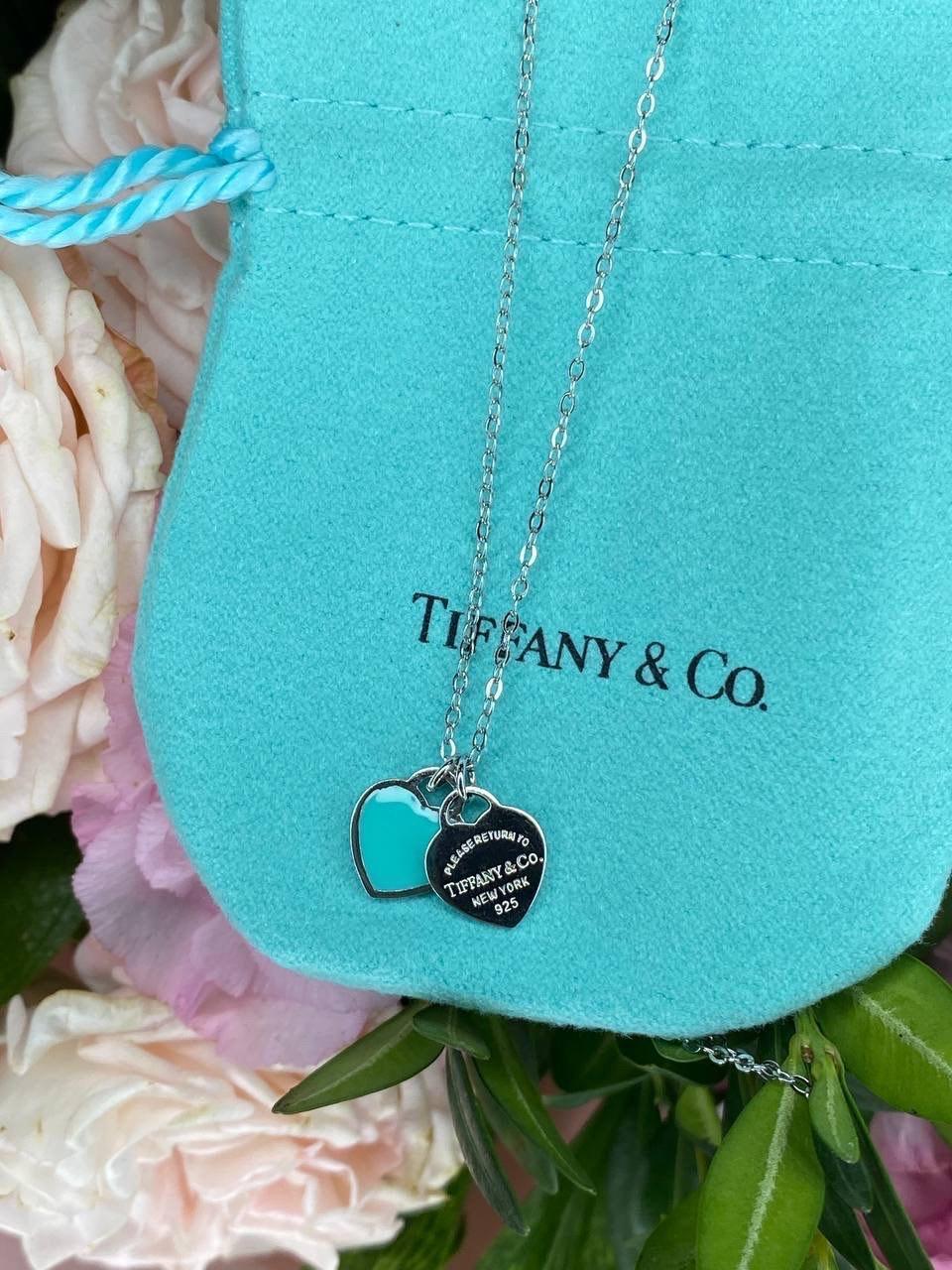 Подвеска 2 Сердечка Тиффани, 925 Пробы Серебро — Купить Недорого на ...