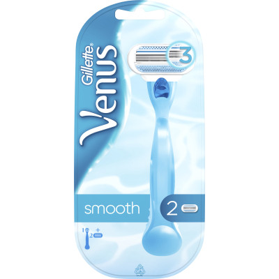 Бритва Gillette Venus Smooth с 2 сменными картриджами (3014260262693 ...
