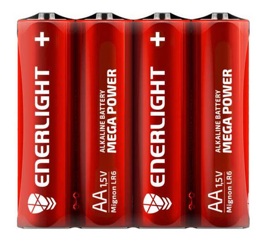 Батарейки Enerlight Mega Power AA (лужні) 4 шт. (ID#1285186291), цена ...