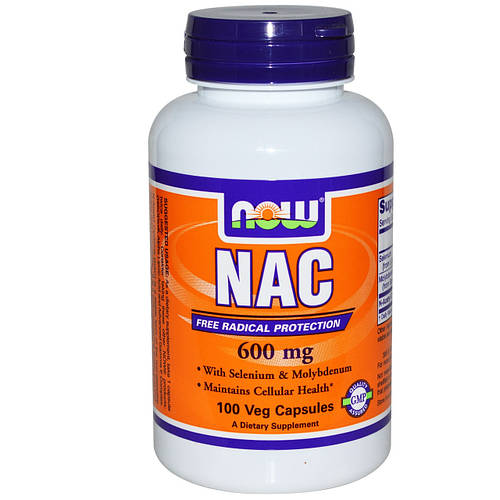 NAC (N-ацетил-L-цистеин), Now Foods, 600 мг, 100 капсул, цена 701.80 ...