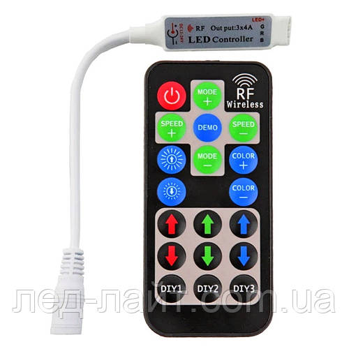 Купить Контроллер RGB 5-24В 6А, пульт RF 19 кнопок, цена 144 ₴ — Prom ...