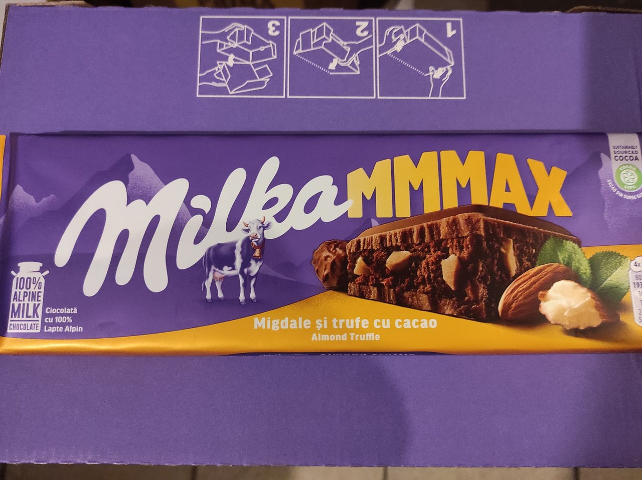 Шоколад Milka Mmmax Migdale Si Trufe Cu Cacao Милка с Миндалем и