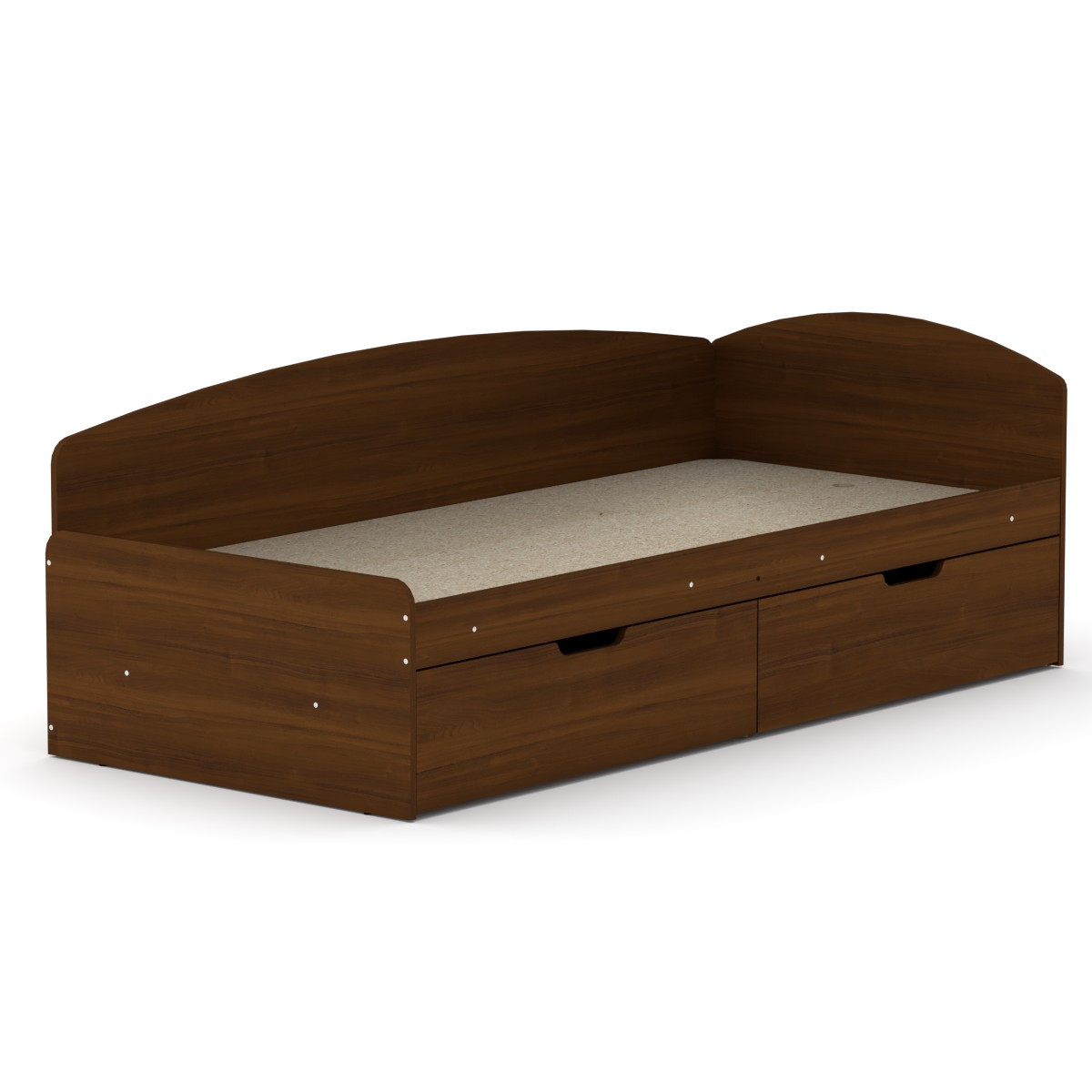 Односпальная кровать с ящиками Компанит - 90+2С Орех, цена 5555 ...