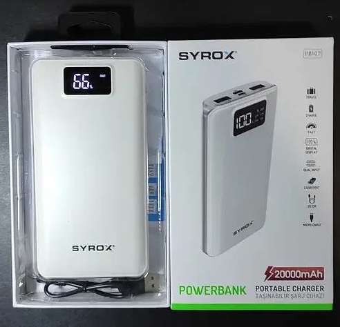 Power bank SYROX PB107 20000mAh (реальная емкость) повер банк внешний ...