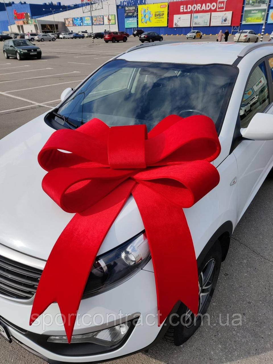 Купить Большой бант на машину красный бархатный "ЛЮКС", цена 6500 ...