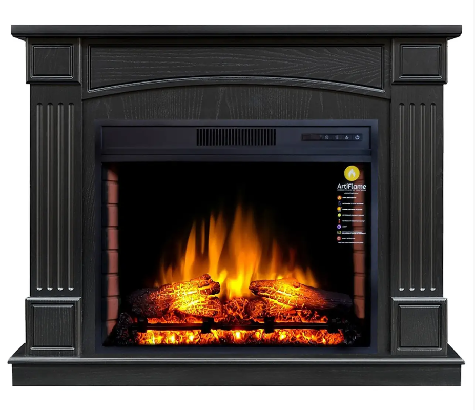 Купить Каминокомплект ArtiFlame Boston AF28S Темный Орех (со звуком) 3D ...
