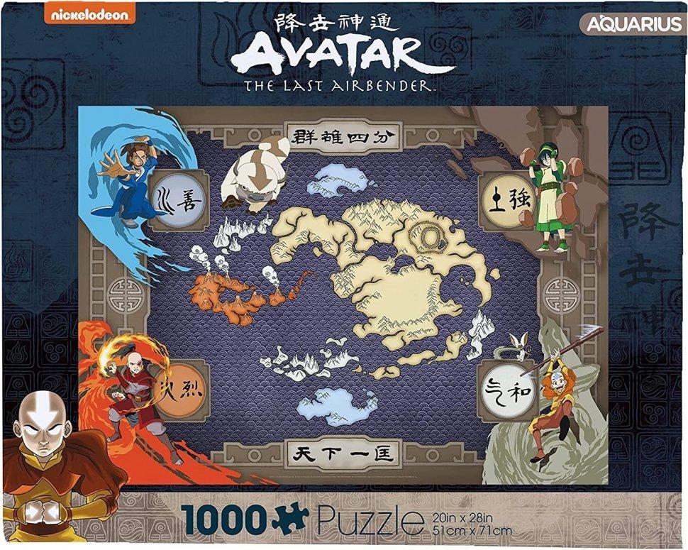 Пазл Аватар Мапа Aquarius Avatar The Last Airbender Map Puzzle (1000 ...