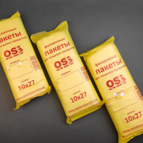 Купить Пакеты одноразовые фасовочные для пищевых продуктов OS, 10*27 см ...