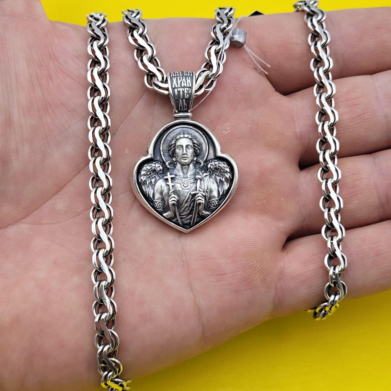 Серебряный Массивный Кулон 11 Г на Шею с Цепочкой Ручеек Серебро ...