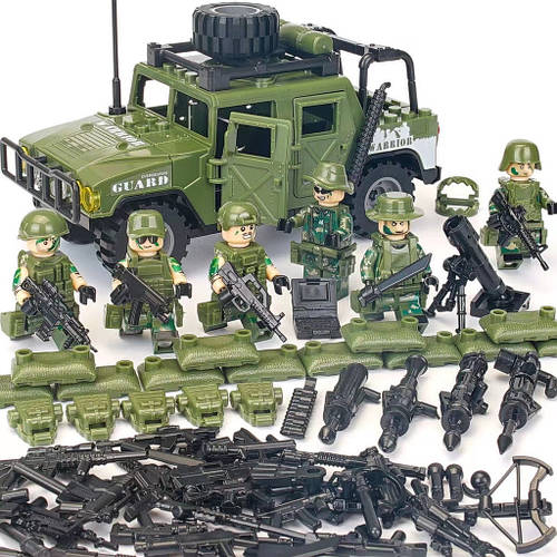 Фигурки военные спецназ swat солдаты с оружием рейнджеры с хаммером для ...