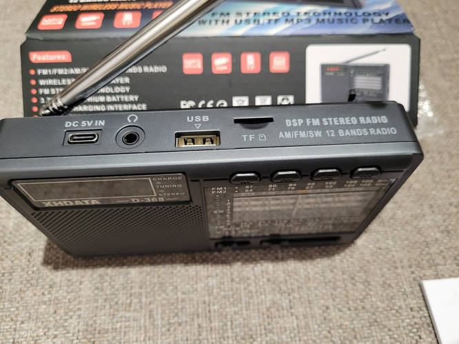 Радиоприемник Xhdata D368 FM/AM/SW MP3, Bluetooth, DSP чип, есть УКВ ...