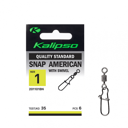 Купить Застежка Kalipso Snap American with swivel 201101BN №1 (6шт ...