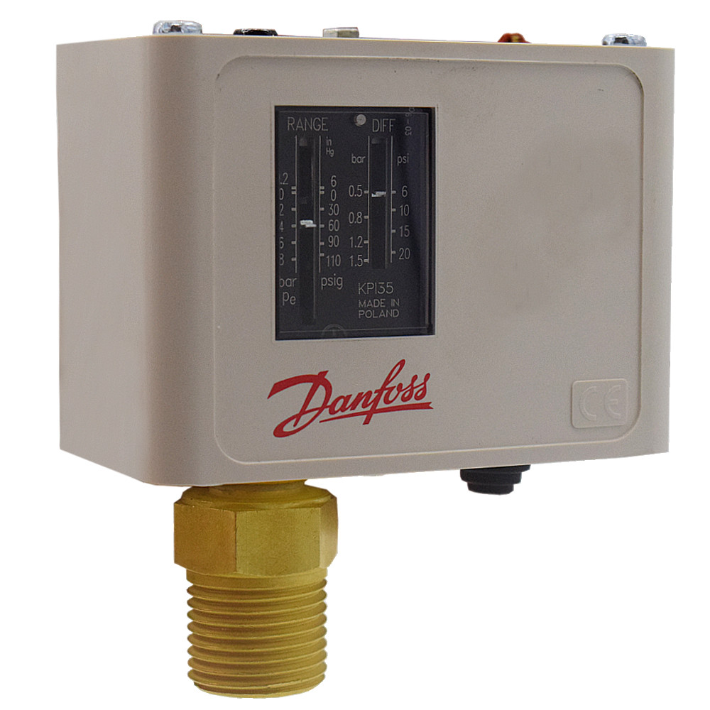 Реле тиску Danfoss KPI 35, 0.2 - 8 бар, 10 Ампер, 1/4" ЗР, (автоматика ...