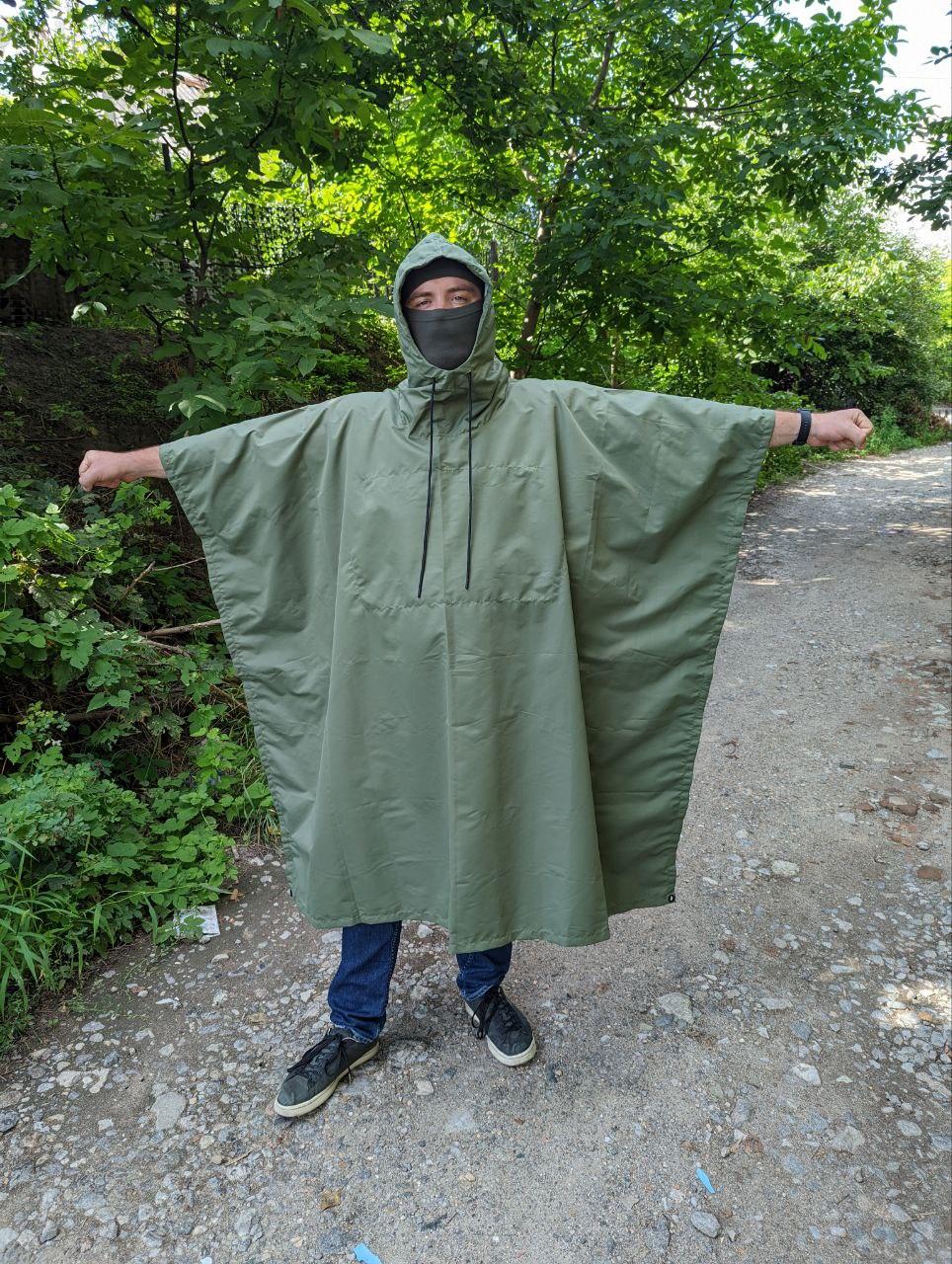 Купити Військовий плащ дощовик з капюшоном ЗСУ солдатський компактний похідний армійський пончо