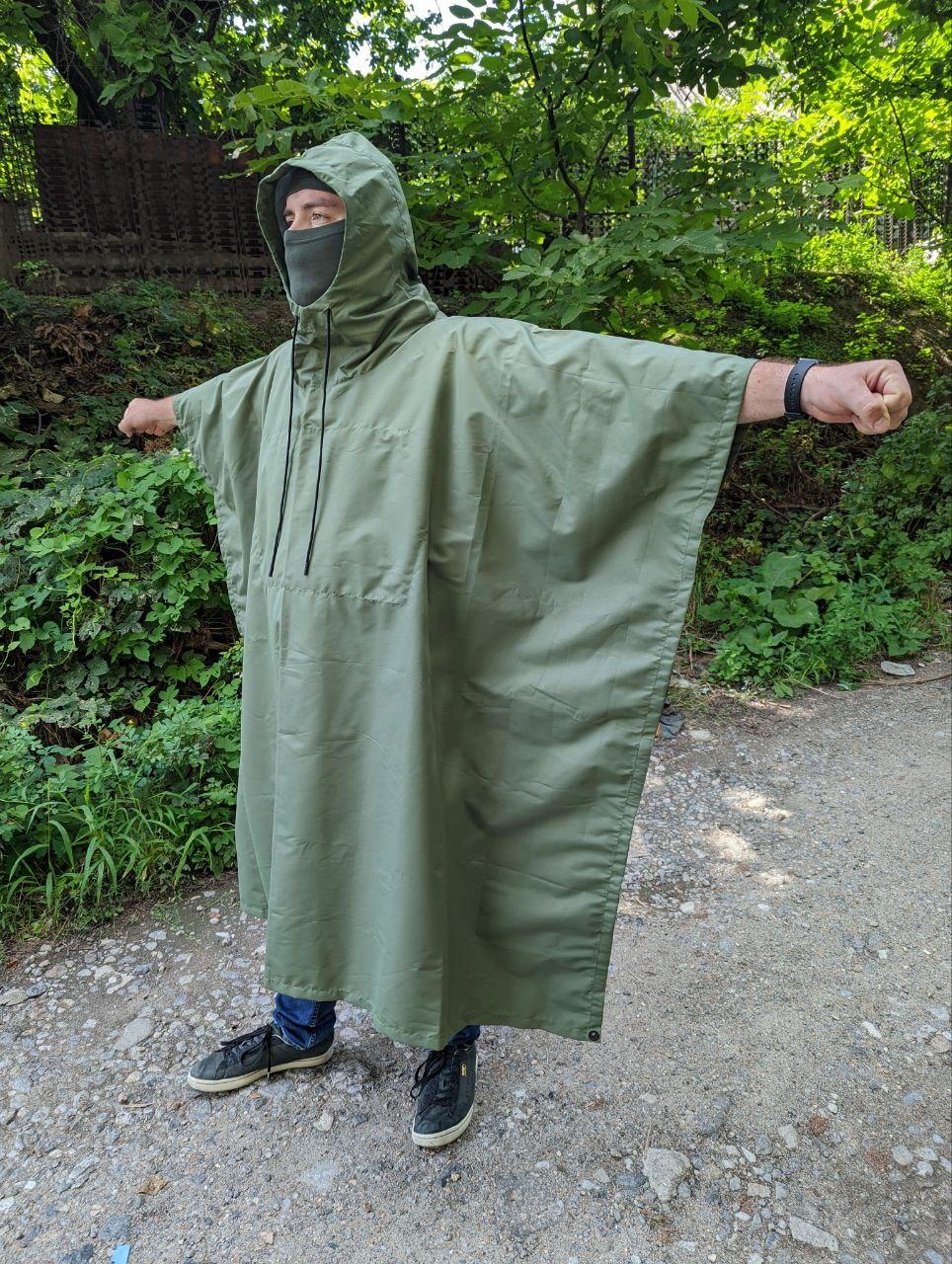 Купити Військовий плащ дощовик з капюшоном ЗСУ солдатський компактний похідний армійський пончо