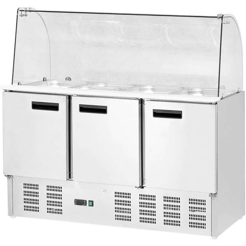 Стол саладетта Stalgast с витринным стеклом, 3-х дверный 842232 (ID ...