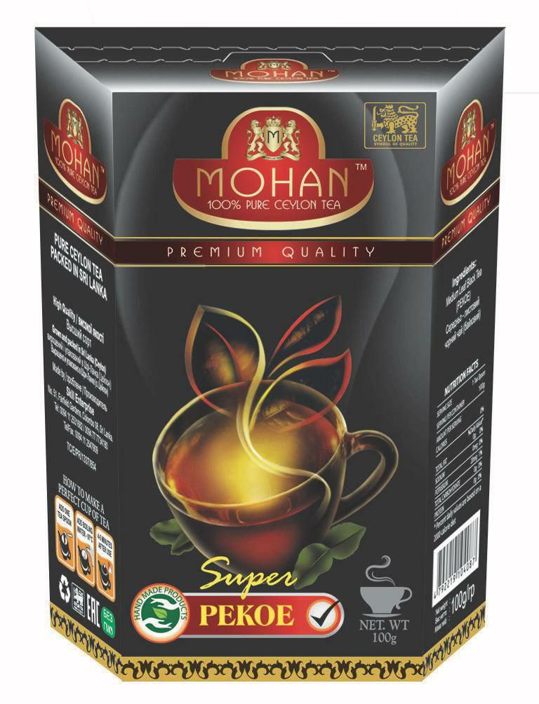 Чорний середньолистовий цейлонський чай Mohan Super Pekoe (Мохан Супер ...