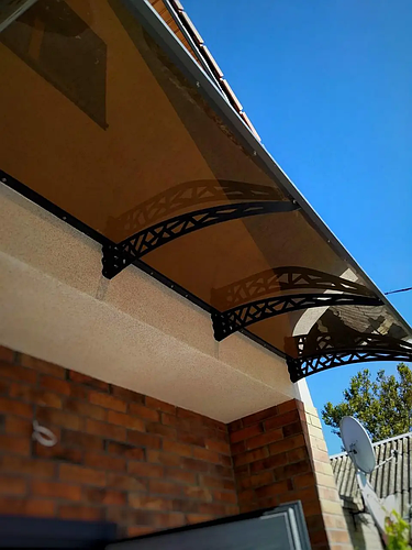 Готовый сборный козырек (навес) над дверью Dash'Ok 4,0х1,5 м Хайтек ...