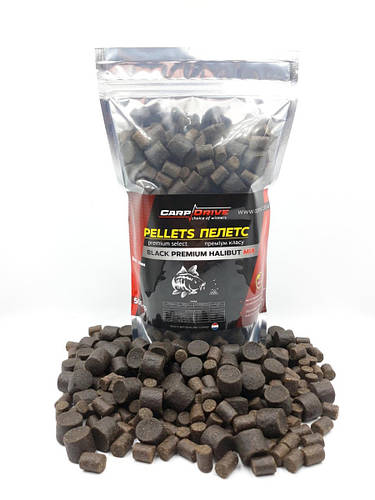 Купить Пеллетс Pellets Black Premium Halibut премиум класса Carp Drive Mix 8 - 14мм 500 г, цена ...
