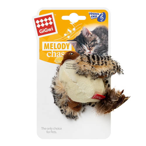 Купить Игрушка для кошек Птичка со звуковым чипом и кошачьей мятой ...