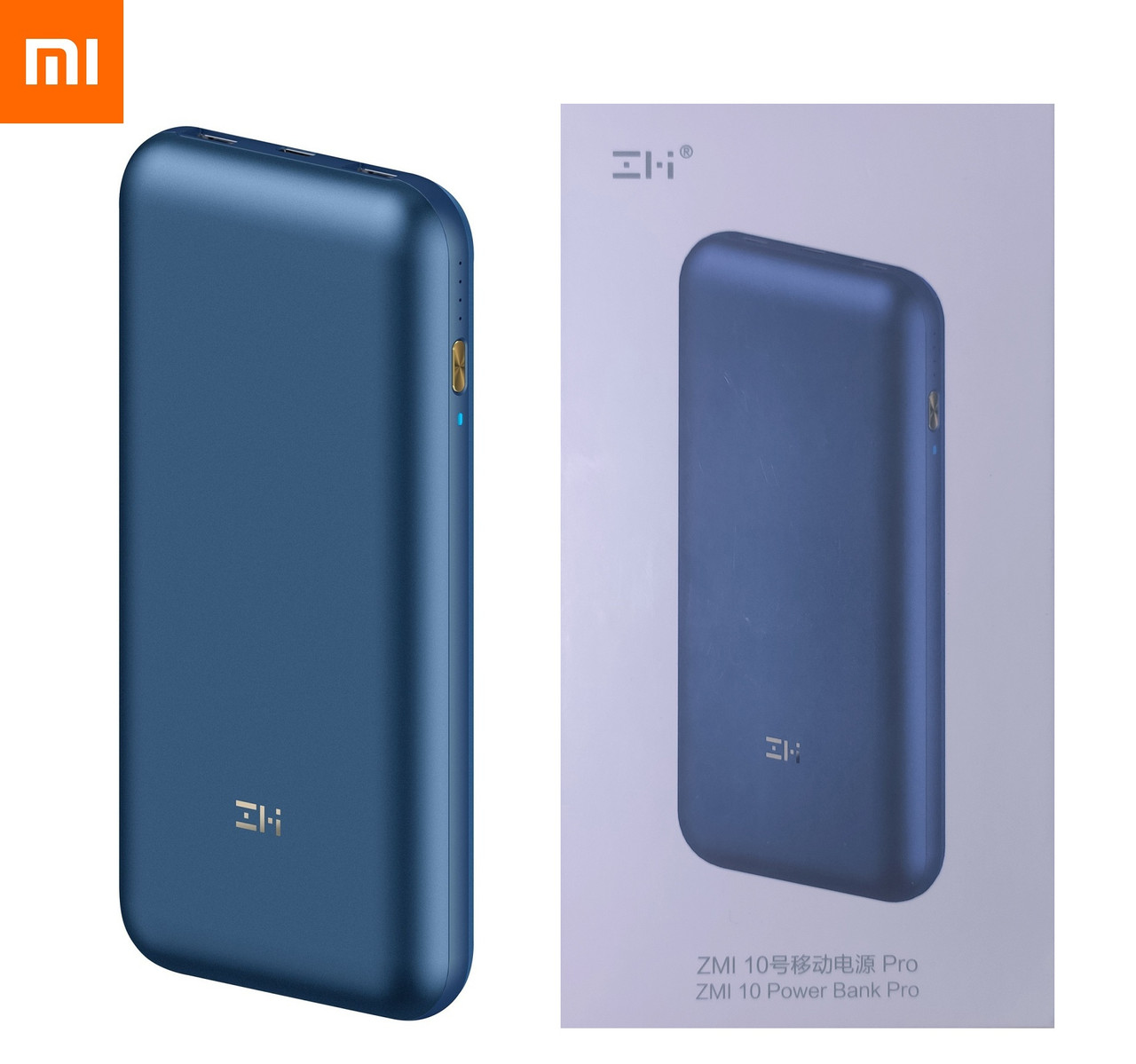 Оригинал Xiaomi ZMI 10 Pro Power Bank 20000mah 65W Blue QB823 Быстрая ...