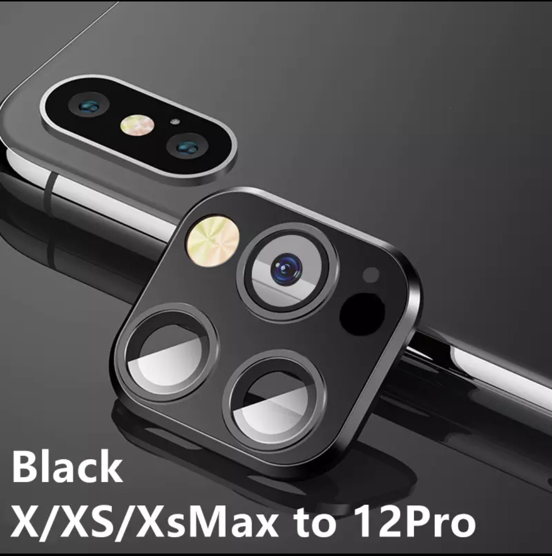 Купить Наклейка на камеру Айфона X/XSMAX-12PRO 12 Pro цвет черный F0194 ...