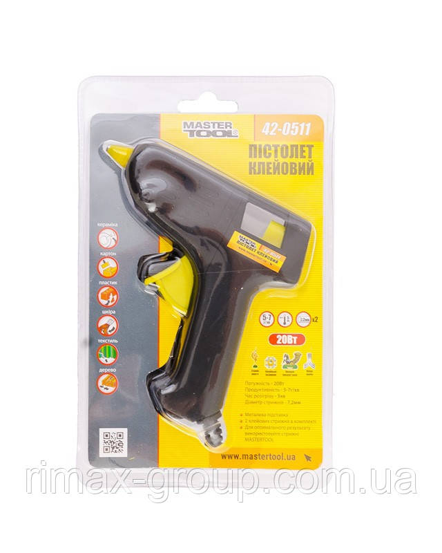 Купити Пістолет клейовий MASTERTOOL Ø7.2 мм 20 Вт 5-7 г/хв 42-0511, ціна 93 ₴ - Prom.ua (ID ...