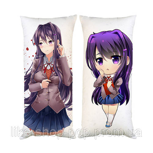 Подушка аніме Юрі Докі Докі Літературний клуб двостороння 30х50 см ...