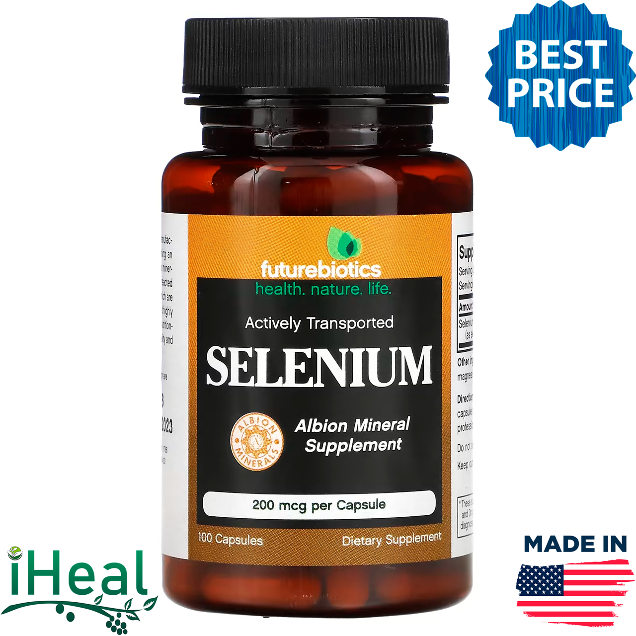 Селен, FutureBiotics, 200 Мкг, 100 Капсул — Купить Недорого на Bigl.ua (1668194196)