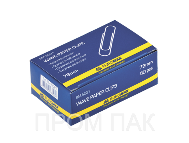Купить Скрепки никелированные Buromax, 78 мм, 50 шт BM.5021, цена 74.76 ...