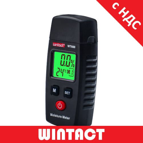Влагомер древесины и стройматериалов 0-70% WINTACT WT660 (ID#1709384598), цена: 434.24 ₴, купить ...