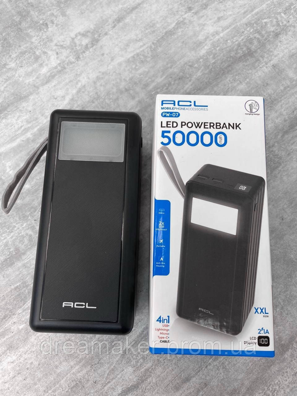 Потужний Power Bank ACL PW-44 на 50000 MAh Портативний Повербанк USB ...