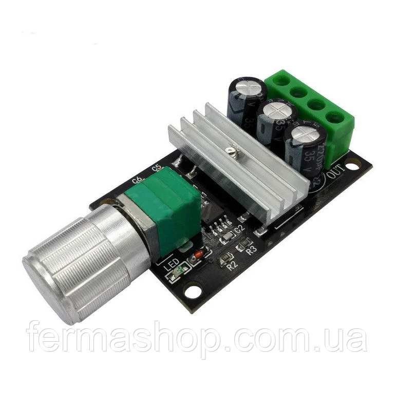 Купить ШИМ регулятор оборотов двигателя постоянного тока (PWM DC 6-28В ...