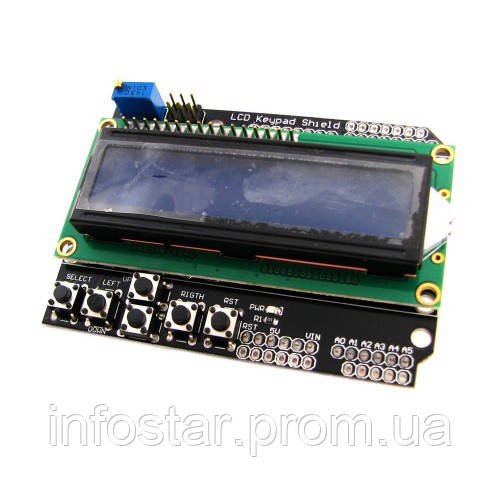 LCD Keypad Shield модуль Arduino 1602 РК дисплей (ID#1710104707), цена ...