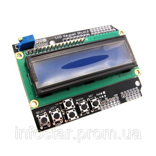 LCD Keypad Shield модуль Arduino 1602 РК дисплей (ID#1710104707), цена ...